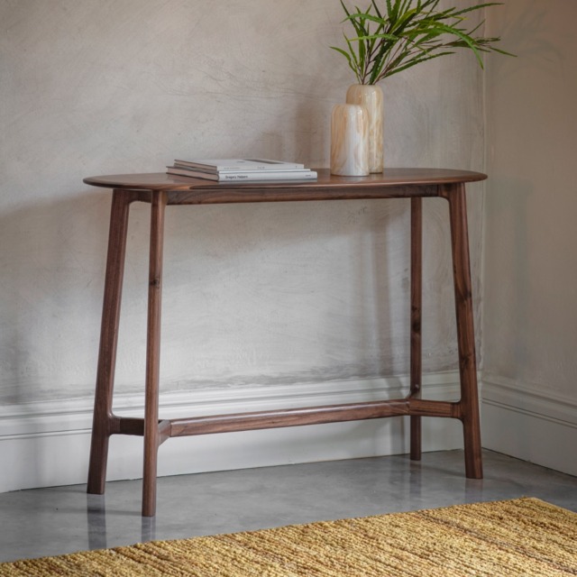 Rose Console Table - Walnut by Sweetpea & Willow | ufurnish.com