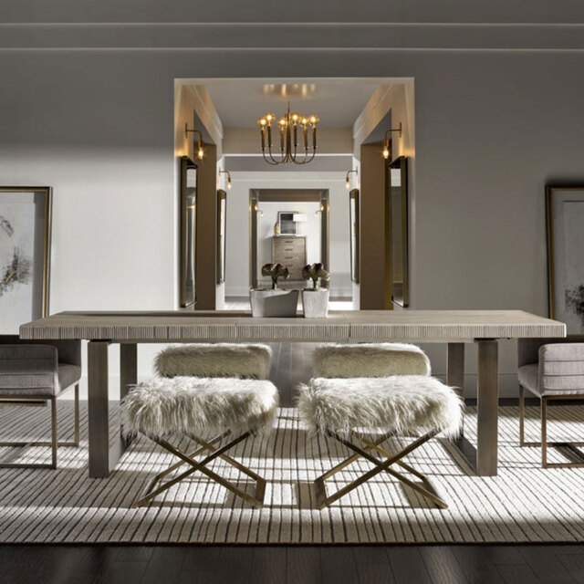 Modern Dining Table Quartz Finish by Sweetpea & Willow | ufurnish.com