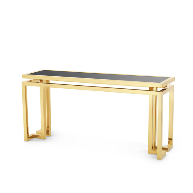 Palmer Console Table - Gold by Sweetpea & Willow | ufurnish.com