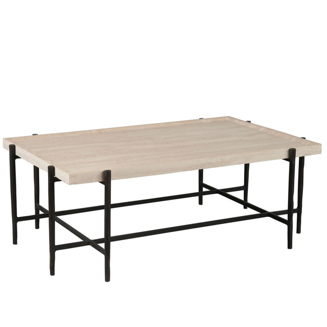 Paterson Travertine Coffee Table by Sweetpea & Willow | ufurnish.com