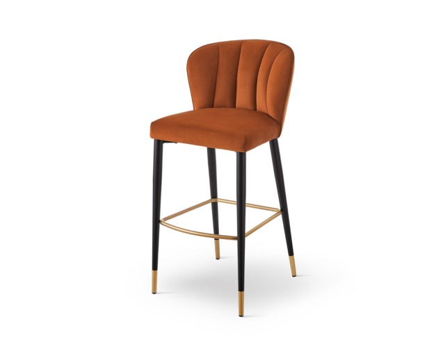 Maya Bar Stool (Crib 5) - Megan Oxide & Brushed Brass by Sweetpea ...