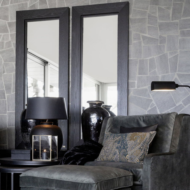 Hunter Dressing Mirror - Black by Sweetpea & Willow | ufurnish.com