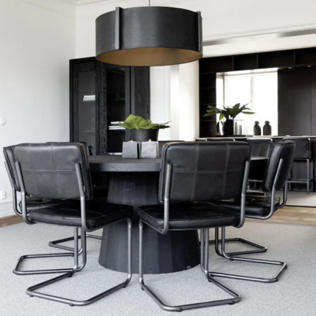 Josh Dining Table - Matte Black - S by Sweetpea & Willow | ufurnish.com