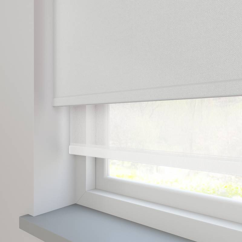 Como Bare and Nico Pure Double roller Blind by Swift Direct Blinds ...
