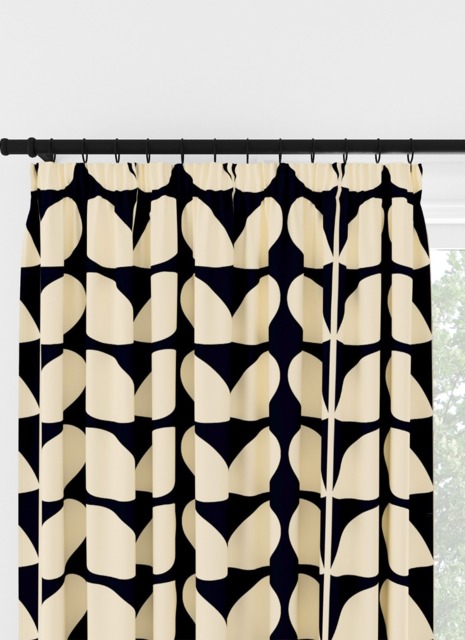 Orla Kiely Jumbo Solid Stem Whale Pencil Pleat Curtain by Swift Direct ...