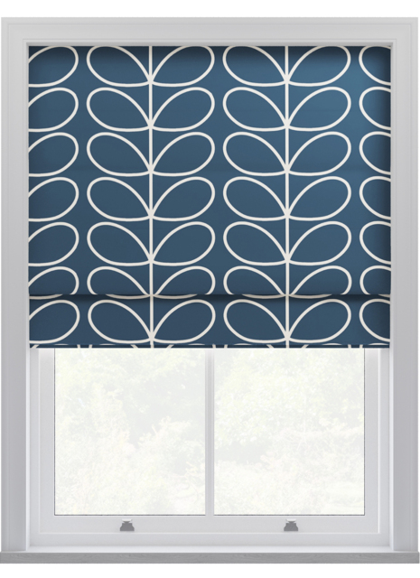 Orla Kiely Jumbo Linear Stem Marine Roman Blinds by Swift Direct Blinds ...