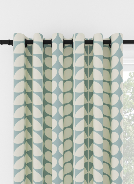 Orla Kiely Solid Stem Duckegg Eyelet Curtain by Swift Direct Blinds ...