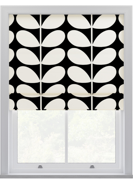 Orla Kiely Jumbo Solid Stem Black Roman Blinds by Swift Direct Blinds ...