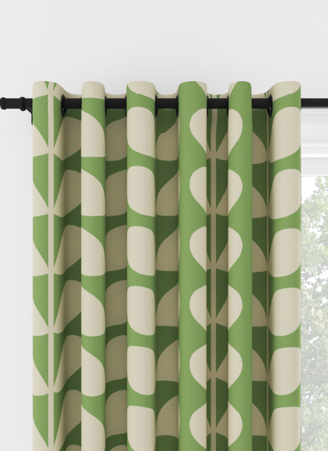 Orla Kiely Jumbo Solid Stem Green Eyelet Curtain by Swift Direct Blinds ...