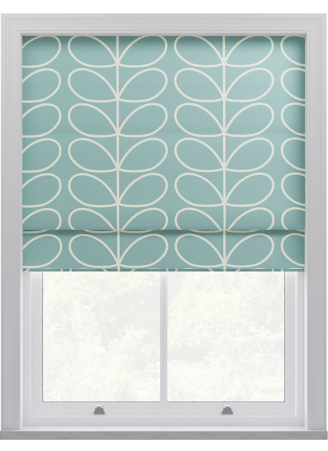 Orla Kiely Jumbo Linear Stem Aqua Roman Blinds by Swift Direct Blinds ...
