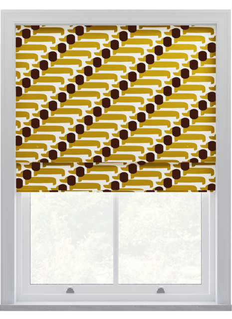 Orla Kiely Dog Show Yellow Roman Blinds by Swift Direct Blinds ...