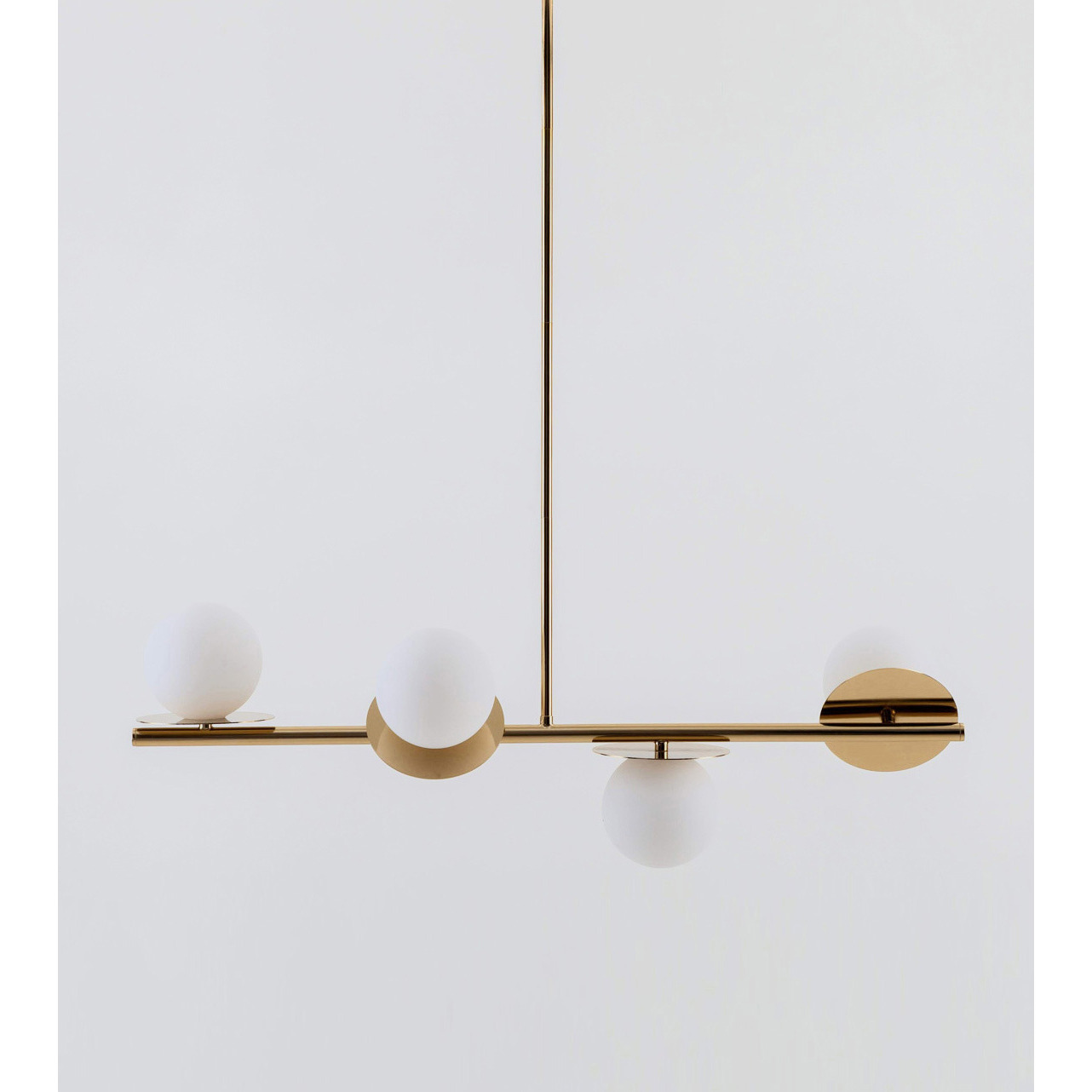 Swoon - houseof Disk - Pendant Light - Metal & Opal Glass - Brass by ...