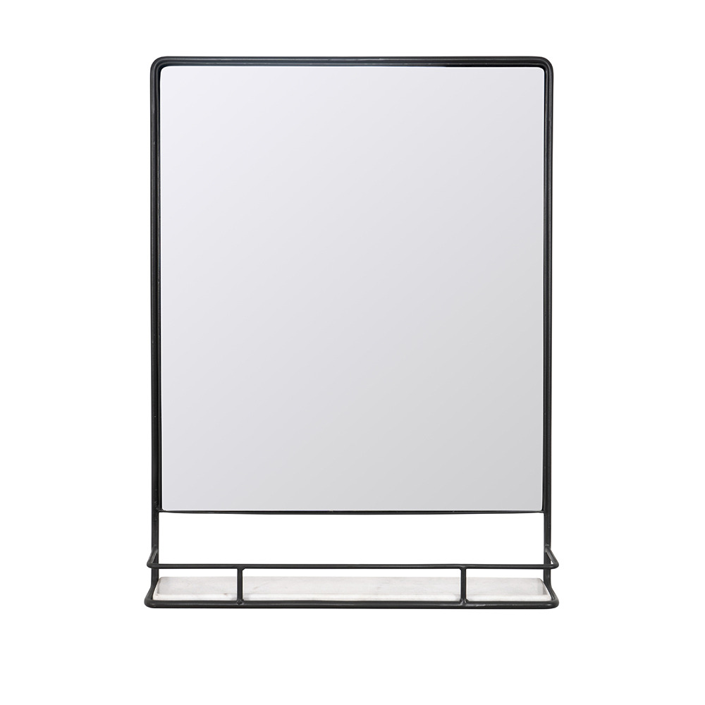 Swoon - Connaught - Art Deco Mirror With Shelf - Grey - Marble by Swoon ...