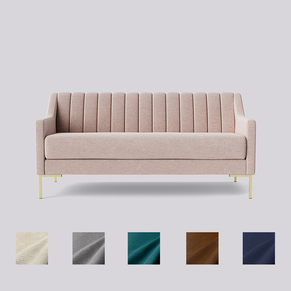 Swoon - Febe - Three-Seater Sofa - Pink - House Weave by Swoon ...