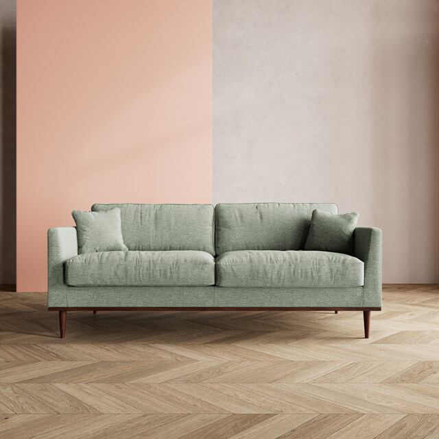 Swoon, Fabric, Norfolk, Three-seater Sofa, Juniper, House Weave, Dark ...