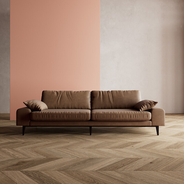 Swoon, Fabric, Tulum, Four-seater Sofa, Saddle, Smart Leather, Dark ...