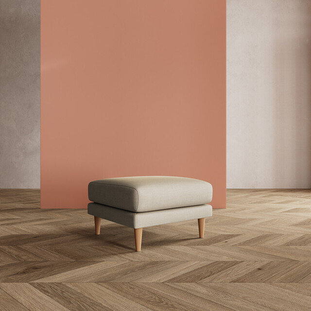 Swoon, Fabric, Turin, Ottoman, Antique, Linen, Light Feet, 65cmx44cm by ...