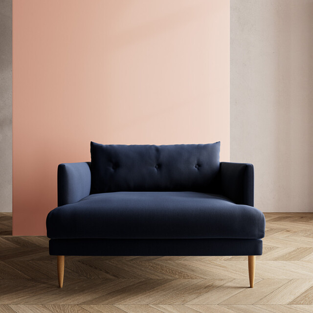 Swoon, Fabric, Kalmar, Love Seat, Denim, Crushed Velvet, Light Feet by ...