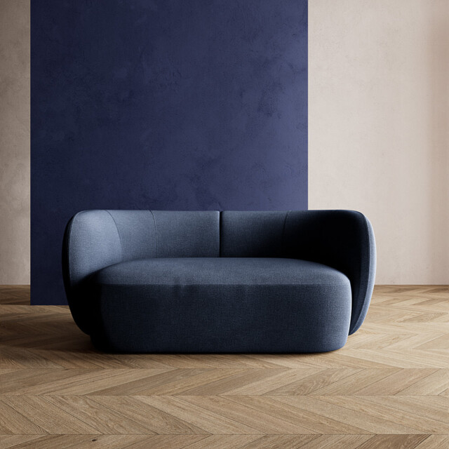 Swoon, Fabric Alban Two-seater Sofa, Navy, House Weave by Swoon ...