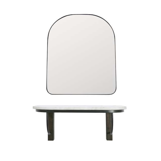 Swoon, Marble/mango Wood/, Steel, White/brown/black Plain Harpenden ...