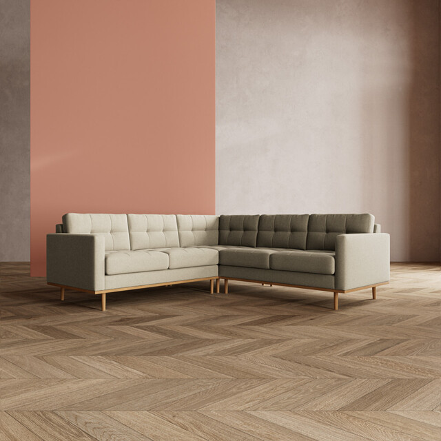 Swoon, Fabric, Berlin, Five-seater Corner Sofa, Porcelain, Smart Wool ...