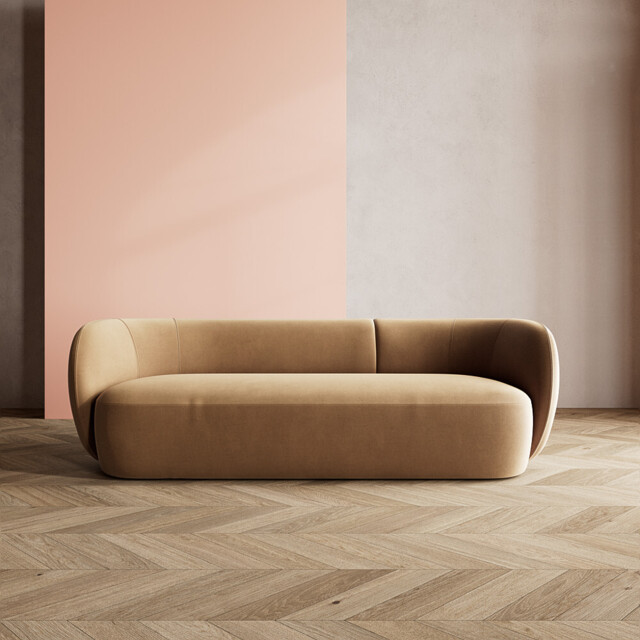 Swoon, Birch/plywood/foam Brown Plain Alban Three-seater Sofa, Biscuit ...