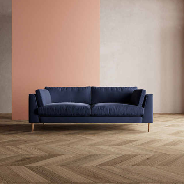 Swoon, Fabric, Nero, Four-seater Sofa, Denim, Linen, Light Feet ...