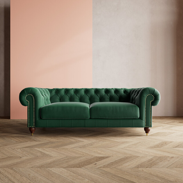 Swoon, Fabric, Winston, Three-seater Sofa, Hunter, Easy Velvet, Dark ...