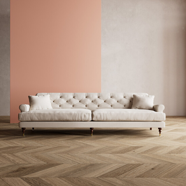 Swoon, Fabric, Sidbury, Four-seater Sofa, Alabaster, Linen, Dark Feet ...