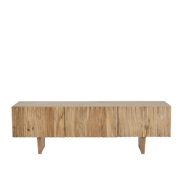 Swoon, Finchley, Scandi TV Stand, Natural Oak-Stained Mango Wood by ...