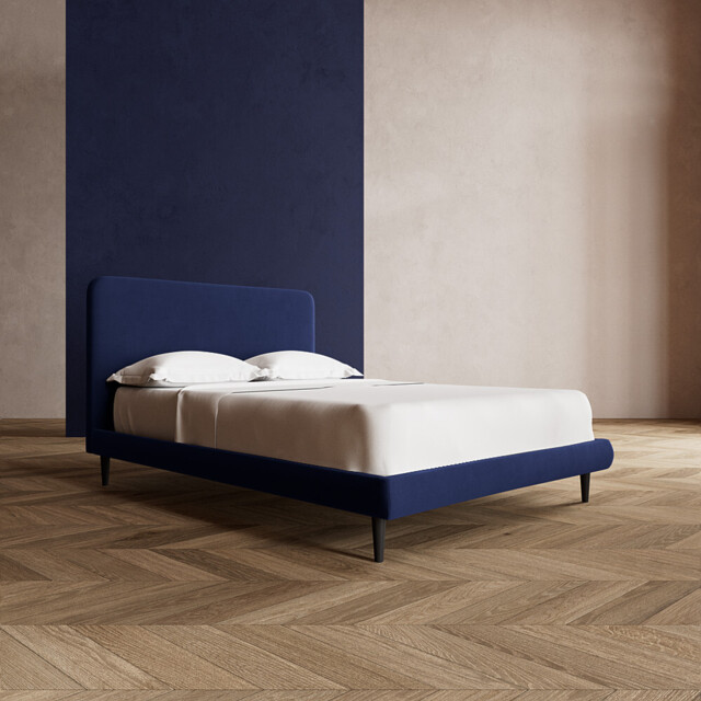 Swoon, Brockham, King Bed, Ink, Easy Velvet, Dark Feet, King by Swoon ...