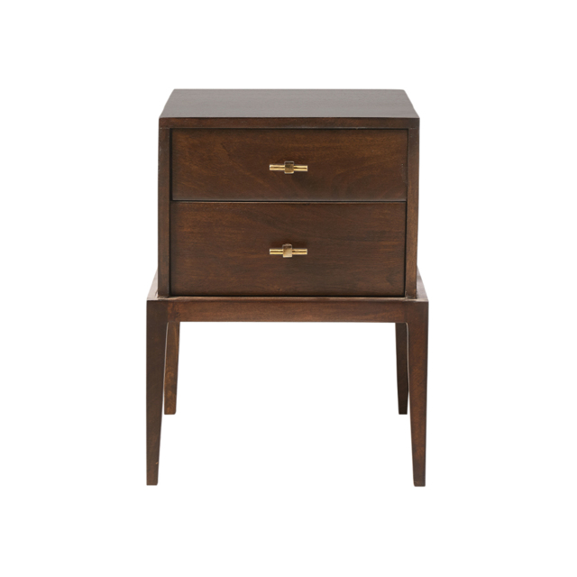 Swoon, Verne, Bedside Table, Mid-Century Modern Style, Brown Mocha ...