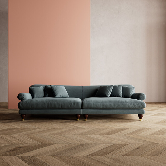 Swoon, Fabric, Willows, Four-seater Sofa, Nordic, Smart Wool, Dark Feet ...