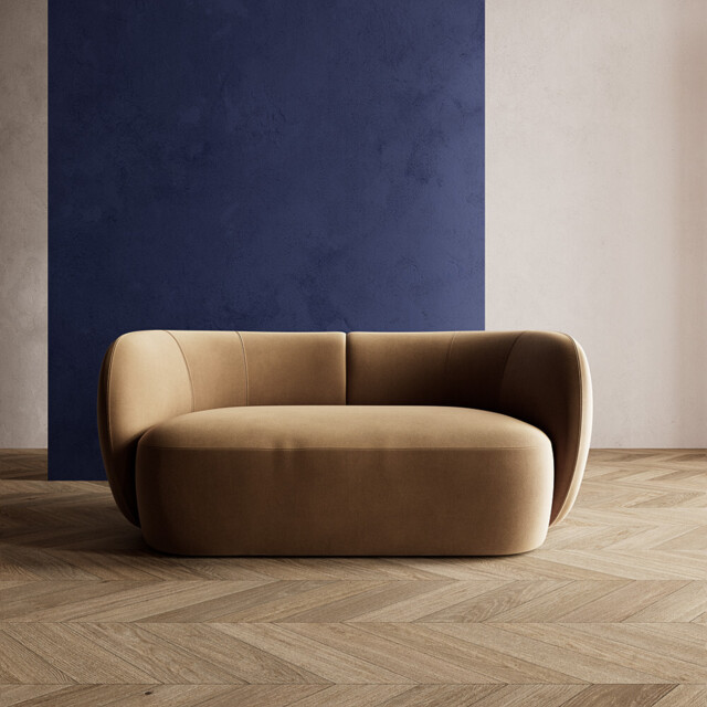 Swoon, Birch/plywood/foam Brown Plain Alban Two-seater Sofa, Biscuit ...