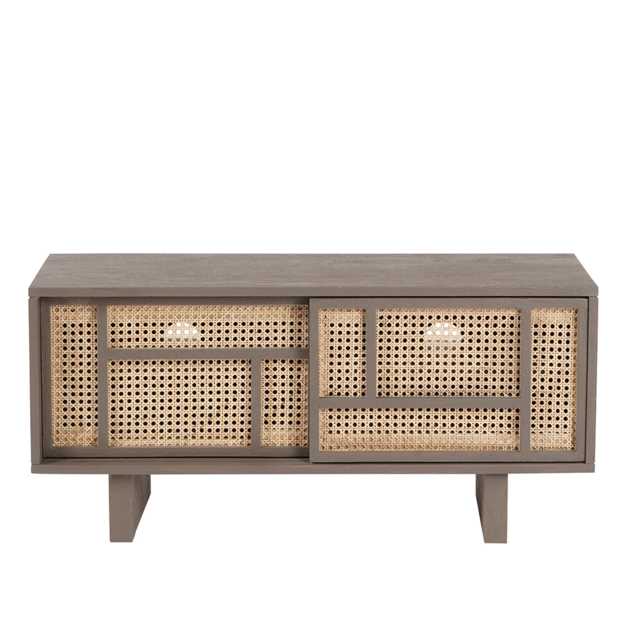 Swoon, Falstone, Mid-Century Scandi Small TV Stand, Beige, Mango Wood ...