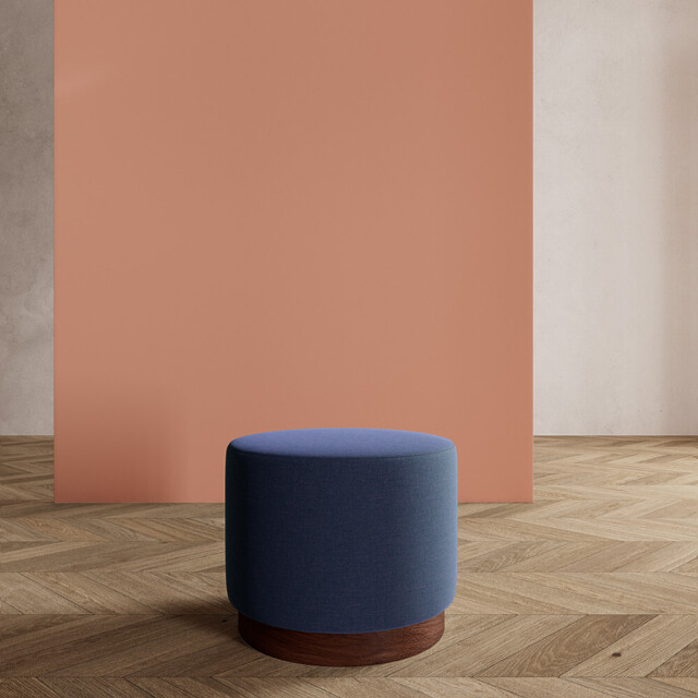 Swoon, Penfold, Ottoman, Blue Denim, W: 48cm x D: 48cm x H: 39 cm by ...