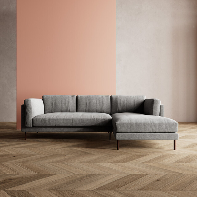 Swoon, Fabric Munich Right-hand Corner Sofa, Thunder, House Weave, Dark ...