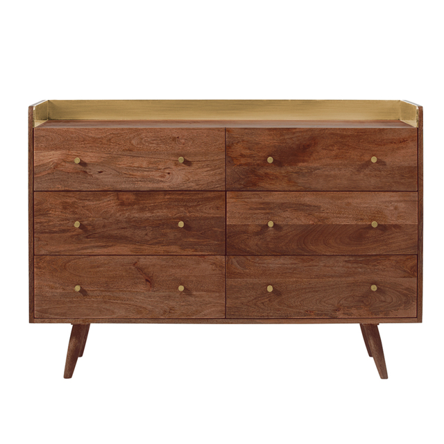 Swoon, Fresco, Chest Of Drawers, Brown, Mango Wood, W: 117cm x D: 43cm ...
