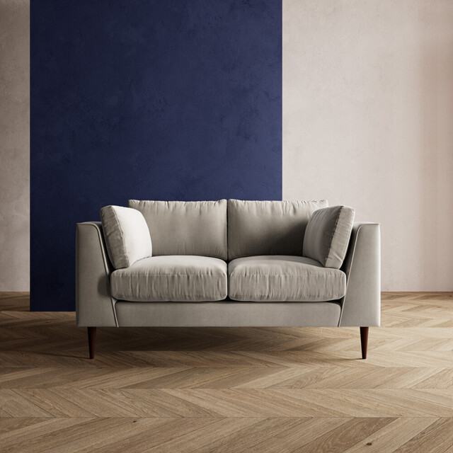 Swoon, Fabric, Nero, Two-seater Sofa, Bone, Easy Velvet, Dark Feet ...