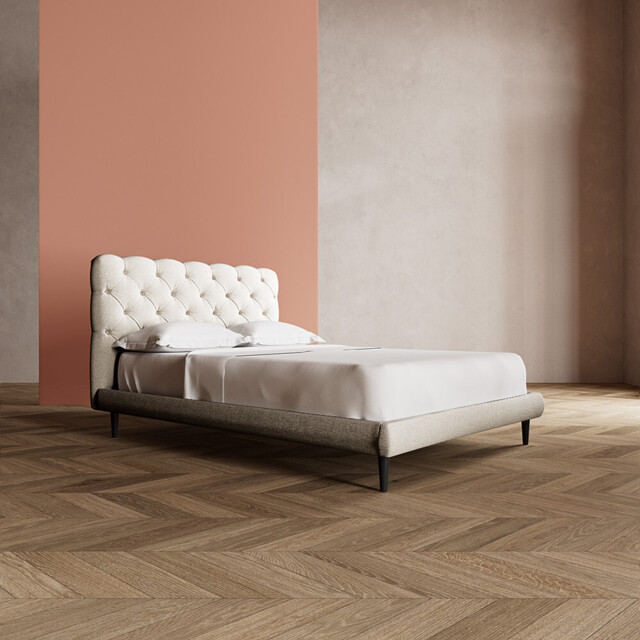 Swoon, Burbage, Double Bed, Chalk, House Weave, Dark Feet, Double by ...