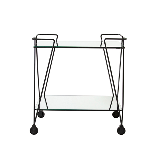 Swoon, Shay, Bar Trolley, Art Deco Style, Black, Sale, W: 70cm x H: 75 ...