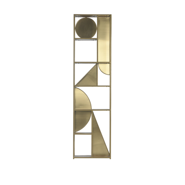 Swoon, Pablo, Art Deco Shelving Unit, Brass & Sandblasted Grey, Brown ...