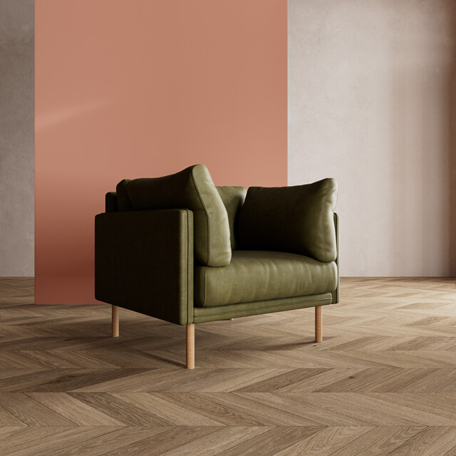 Swoon, Merano, Armchair, Green, Smart Leather, W: 97cm x H: 80 cm by ...