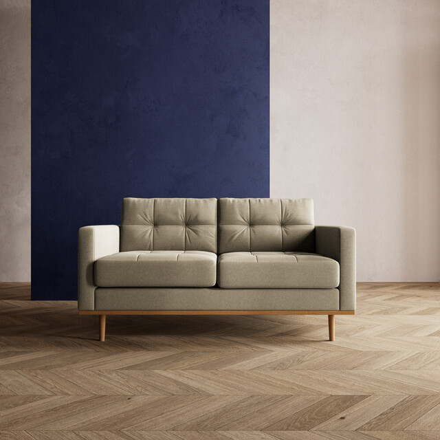 Swoon, Fabric Berlin Two-seater Sofa, Porcelain, Smart Wool, Light Feet ...