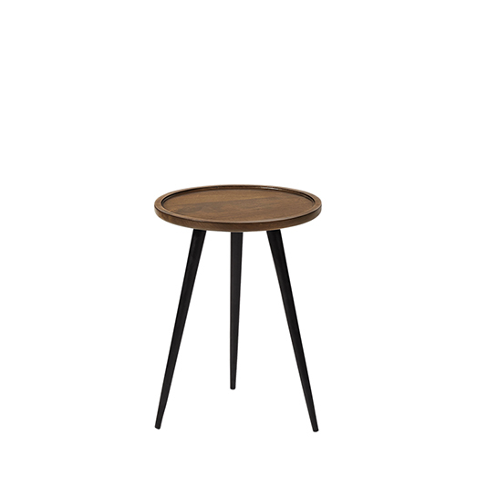 Swoon, Black Metal/wood Tabak Industrial Side Table, Almost Perfect by ...