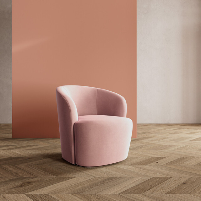 Swoon, Pink Fabric Ritz Occasional Chair by Swoon | ufurnish.com