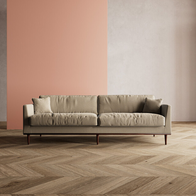 Swoon, Fabric, Norfolk, Four-seater Sofa, Oatmeal, Boucle, Dark Feet by ...