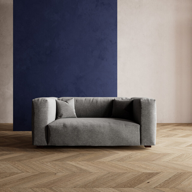 Swoon, Nygard, Two-Seater Sofa, Grey, House Weave, W: 185cm x D: 100cm x H: 70 cm by Swoon ...