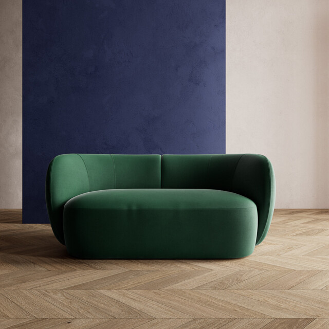 Swoon, Fabric Alban Two-seater Sofa, Hunter, Easy Velvet by Swoon ...