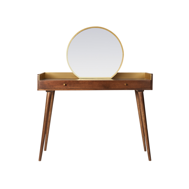 Swoon, Fresco, Mid-Century Style Dressing Table, Brown, Mango Wood, W ...